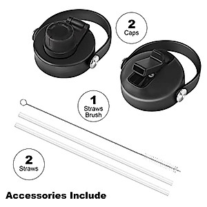 HydroFest 32 oz Insulated Water Bottle with Straw Lid,Vacuum Stainless Steel Kids Water Bottle for School, Double Wall Wide Mouth Leak Proof Travel Reusable Water Bottles BPA Free, Blue Black Gradient