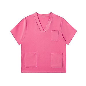 WENSIVIA Toddler Kids Boys Girls Cosplay Doctor Nurse Clothes Costume Role Play Halloween Scrubs Pants Set（Pink,9-10 Years）