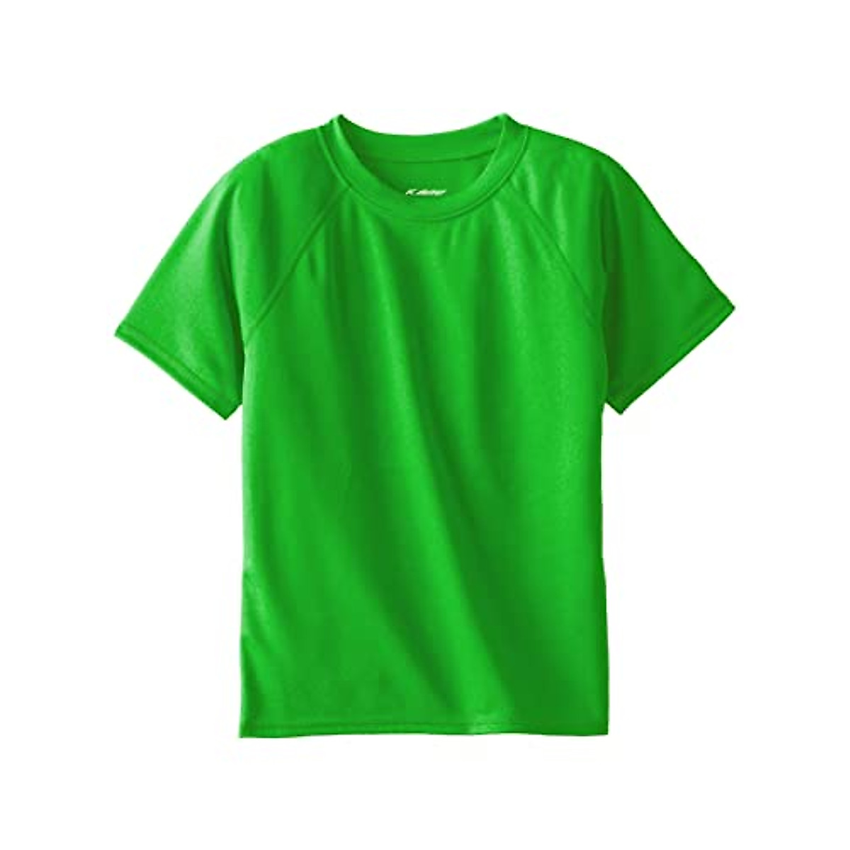 Kanu Surf Boys' Short Sleeve UPF 50+ Rashguard Swim Shirt, Solid Green, 5T