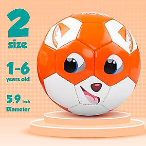 EVERICH TOY Soccer Balls,Toddler Ball Games,Sport Ball Toy for Outdoor/Indoor (Size 2,with Pump)