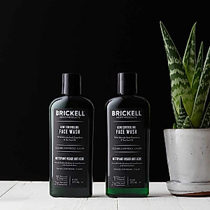 Brickell Men's Acne Face Wash for Men, Natural and Organic Men's Acne Face Wash to Cleanse Skin and Eliminate Acne, Clears Breakouts, 2% Salicylic Acid, 6 Ounces