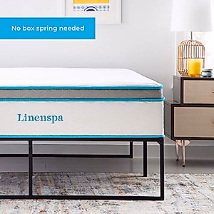 Linenspa 14 Inch Metal Platform California King Bed Frame with Storage Space Under Frame, California King Platform Bed Frame, No Box Spring Needed
