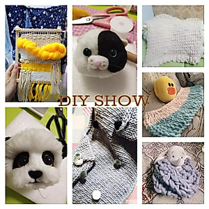 OURVER (No.12 Gray) Super Bulky Arm Knitting Wool Roving Knitted Blanket Chunky Wool Yarn Super Thick Yarn for Knitting/Crochet/Carpet/Hats, 1.1 lbs/500g/17.6 Ounze