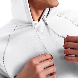 Hanes Men's French Terry Pullover Hoodie, White, Medium