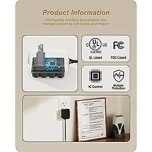 for Andis Charger Base, Replacement Andis Charger Stand with Charging Cord Compatible with Andis Profoil Lithium Plus Titanium Foil Shaver 17200 TS-2