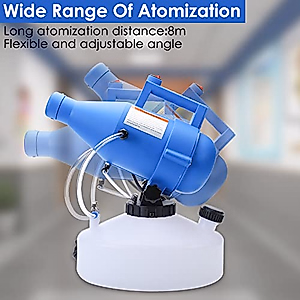 Finderomend 4.5L (1.2 Gallon) Electric ULV Portable Fogger Sprayer Ultra-Low Capacity Atomizer Multi-Purpose Spraying Distance 30ft for Home,Hotel,Church,School,Yard