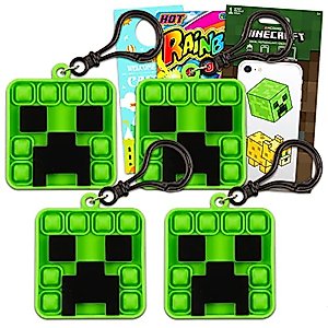 Minecraft Mojang Minecraft Pop Fidget Toys Set - Bundle Including 4 Minecraft Creeper Fidget Keychains and More for Kids Minecraft Fidget Toys minecraft fidget toys mine craft fidget toys