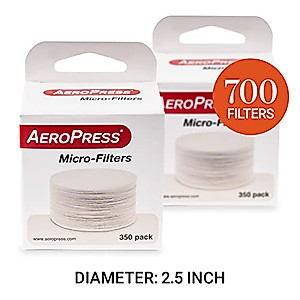 AeroPress Replacement Filter Pack - Microfilters For AeroPress Coffee And Espresso Maker - 2 Pack (700 count)