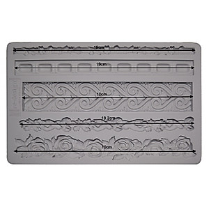 Redesign with Prima Redesign Furniture Decor Moulds® Elegant Borders 5"x8",8Mm Thickness For Funiture Dresser, Chocolate,Cake,Candy,Backery,Soap,Polymer Clay, earthen Clay