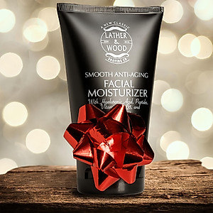 Face Moisturizer for Men - Lather & Wood's Luxurious Sophisticated Face Lotion for Men, for the Man’s Man. Fragrance-Free Facial Cream for Men. (Unscented, 4 ounce)