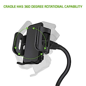 Cup Holder Phone Mount, Goose Neck Hands Free Cradle Compatible with Apple iPhone, Samsung Galaxy Z Flip, Z Fold, Google Pixel, Moto (PH650G)