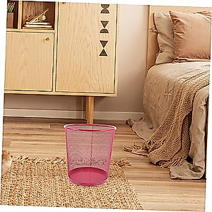 VILLCASE Small Wastebasket Small Metal Trash can Storage Box Trash can Small Trash can Office Trash bin Trash can for Bathroom no Cover Home Field Barbed Wire Storage Bins