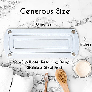 Evovee Stone Sink Caddy Fast Drying Stone Instant Dry Sink Organizer Bathroom Diatomaceous Earth Drying Stone For Kitchen Counter Sink Tray for Soap Bottles