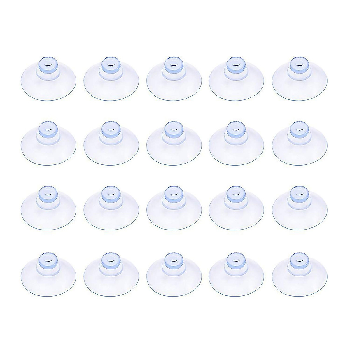 XMHF 20 Pack 1.8in/45mm Suction Cup Plastic Sucker Pads Without Hooks Clear