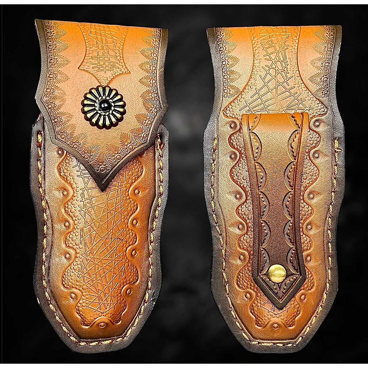 TACTICAL GEARZ Damascus Pocket Folding Knife, Solid Titanium Handle! 67 Multi Layers Damascus VG10 Steel Tanto Blade! (Saint DXT Beast Bundle)