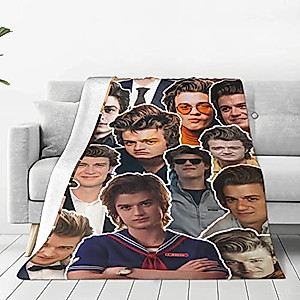 Joe Keery Blanket Soft Comfy Warm Fleece Blanket for Couch Office Camp Bed Car Couch Beach Cozy Plush Blanket 60"X50"