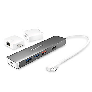 j5create 9 in 1 USB-C Hub- SuperSpeed+ Gen 2 Type C Adapter w/Ethernet, microSD/SD 4.0, 4K HDMI, USB-C 3.1 Gen2 Port, PD 100W for MacBook Pro/Air, XPS, Chromebook, and Other USB C Windows Laptops
