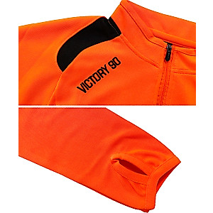 Hiheart Boys Quick Dry Long Sleeve Jogger Set 2 Piece Athletic Tracksuit Orange 6-7