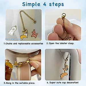 CIZULFY Charm for Stanley Cup Accessories, Cute Dog Charm for Stanley/Simple Modern/Yeti Cup with Handle, Stanley Cup Charms for Stanley Accessories.