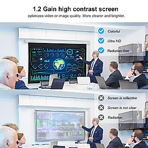 YODOLLA Motorized Projector Screen 84",16:9 4K HD Electric Projector Screen Wall Mounted Ceiling Automatic Retractable Movie Screen for Indoor Outdoor