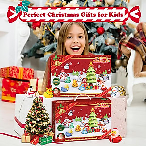 Christmas Advent Calendar 2023 for Kids, 24Pcs Rubber Duck Advent Calendar Toys, 24 Days Surprise Countdown Advent Calendar, Christmas Advent Calendar Toys Gift for Kids Christmas Party Favor