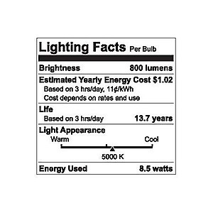 GE Refresh 60-Watt EQ A19 Daylight Dimmable LED Light Bulb (8-Pack)