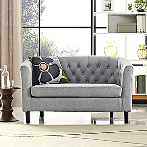 Modway EEI-2614 Prospect Upholstered Contemporary Modern Loveseat In Light Gray