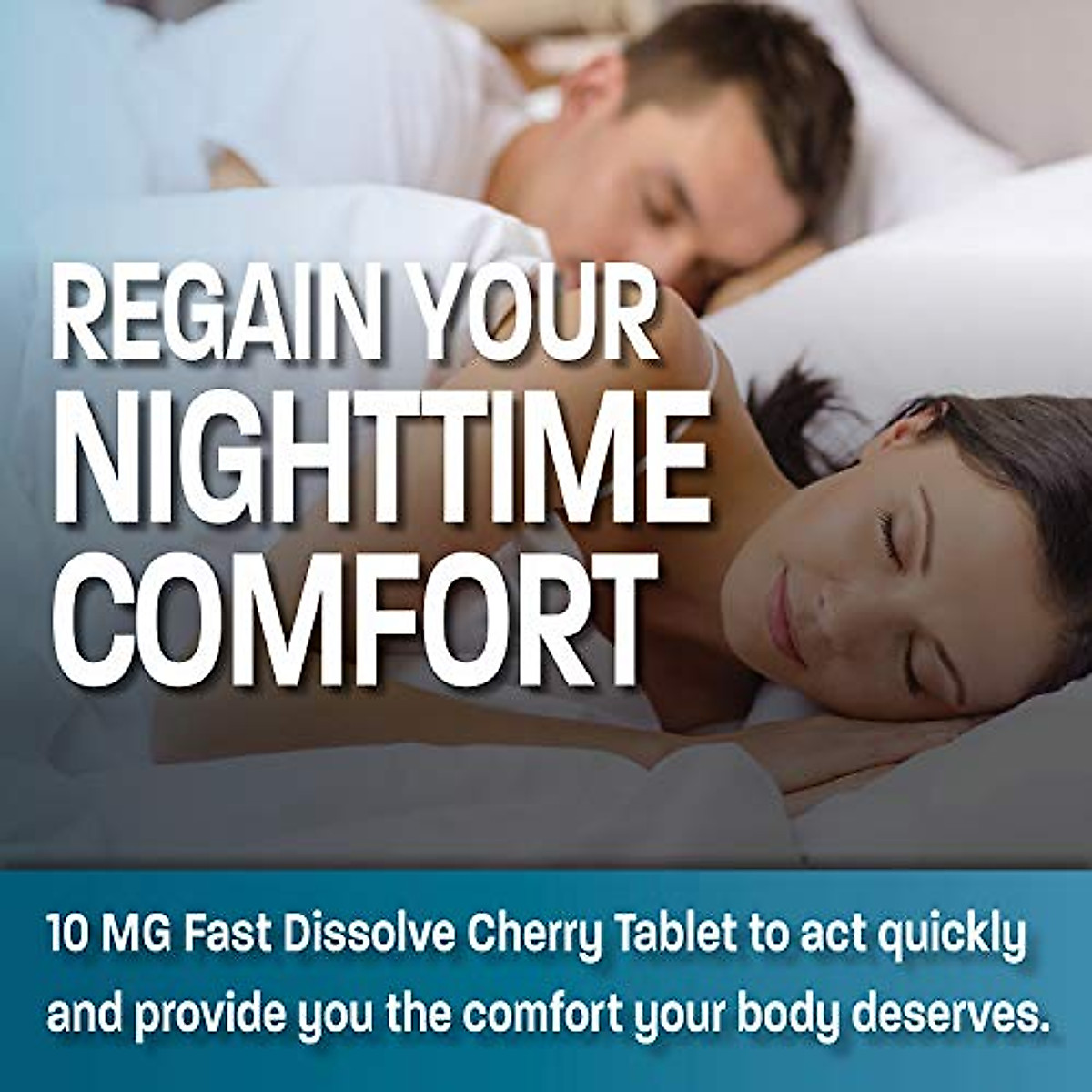 Bronson Melatonin 10mg Fast Dissolve Tablets - Stay Asleep Longer - 100 Cherry Flavored Fast Dissolve Tablets