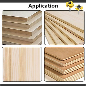 NC NC Tongue and Groove Router Bit Set,2PCS Wood Milling Cutter for Woodworking (14 inch Shank)