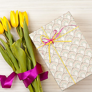 JarThenaAMCS 60Pcs Boho Cotton Fabric Bundles Boho Rainbow Heart Sun Fat Quarter Colorful Quilting Patchwork for DIY Handmade Sewing Crafting, 10 x 10 Inch