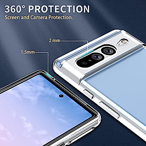 bokoo Crystal Clear Google Pixel 7 Pro Case.Soft Slim Fit Transparent Plastic TPU Protective Silicone Cover Phone Cases for Google Pixel 7 Pro [Slim Thin & Comfort Grip] [Shockproof]