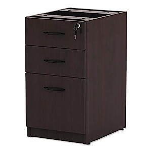 Alera ALEVA532822MY Valencia Series 15.63 in. x 20.5 in. x 28.5 in. Box/File Full Pedestal - Mahogany