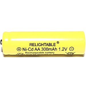 RELIGHTABLE Solar Light AA Ni-CD 300 mAh Rechargable Batteries K (Pack of 20)