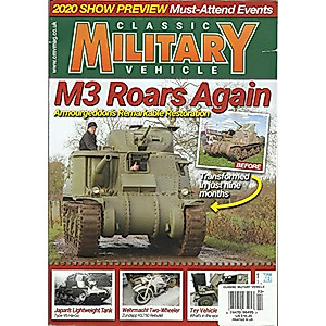 CLASSIC MILITARY VEHICLE MAGAZINE, FEBRUARY, 2020 FRONT COVER PAGE MINOR CUT