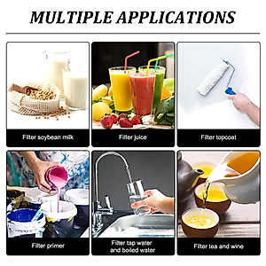 BENECREAT 39x78 Inch Fine Filter Mesh Nylon Fabric, 250 Mesh White Mesh Filter Woven Net Paint Nylon Filter Mesh Filter Cloth for Paint, Home Brewing, 0.1mm Thick