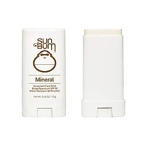 Sun Bum Mineral SPF 50 Sunscreen Face Stick | Vegan and Reef Friendly (Octinoxate & Oxybenzone Free) Broad Spectrum Natural Sunscreen with UVA/UVB Protection | .45 oz