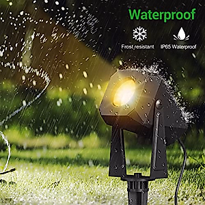 ropelux Solar Spot Lights Outdoor, Solar Outdoor Lights 3000 mAH, Solar Landscape Lights IP65 Waterproof with 36ft Cable Auto On/Off, Outdoor Landscape Lighting for Garden/Yard/Pool/Bushes/Lawn/Tree