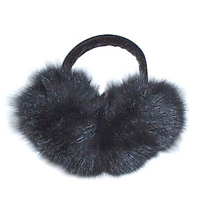 Dyed Black Fox Earmuffs