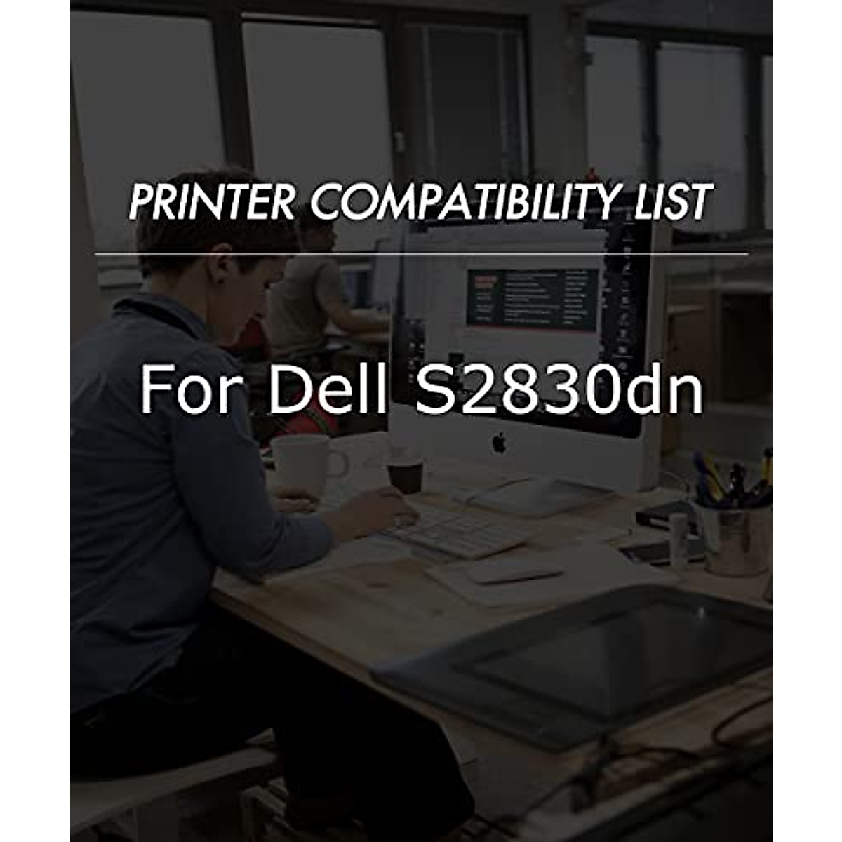 (2 Pack) Green Toner Supply Compatible Replacement for Dell S2830dn S2830 Toner Cartridge 2xBlack Work for Dell S2830dn S2830 Printer