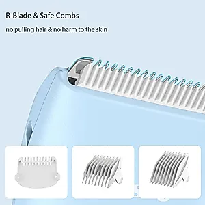 Favrison Baby Hair Clippers, Professional Quiet Hair Trimmer for Kids and Toddler, Waterproof & Rechargeable Cordless Hair Cutting Machine for Children, with LCD Display