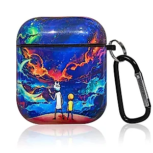 NA Case, Rick and Morty Personalise Custom Skin airpods case, for Apple AirPods Charging Case[Best Gift for Girl Boy], with Keychain (Rick and Morty)