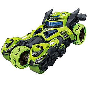 Pull Back Cars Toys, Pull Back Vehicles Motorcycle Launcher Toy Die-cast 3 in 1 Catapult Race Trinity Chariot (Green)