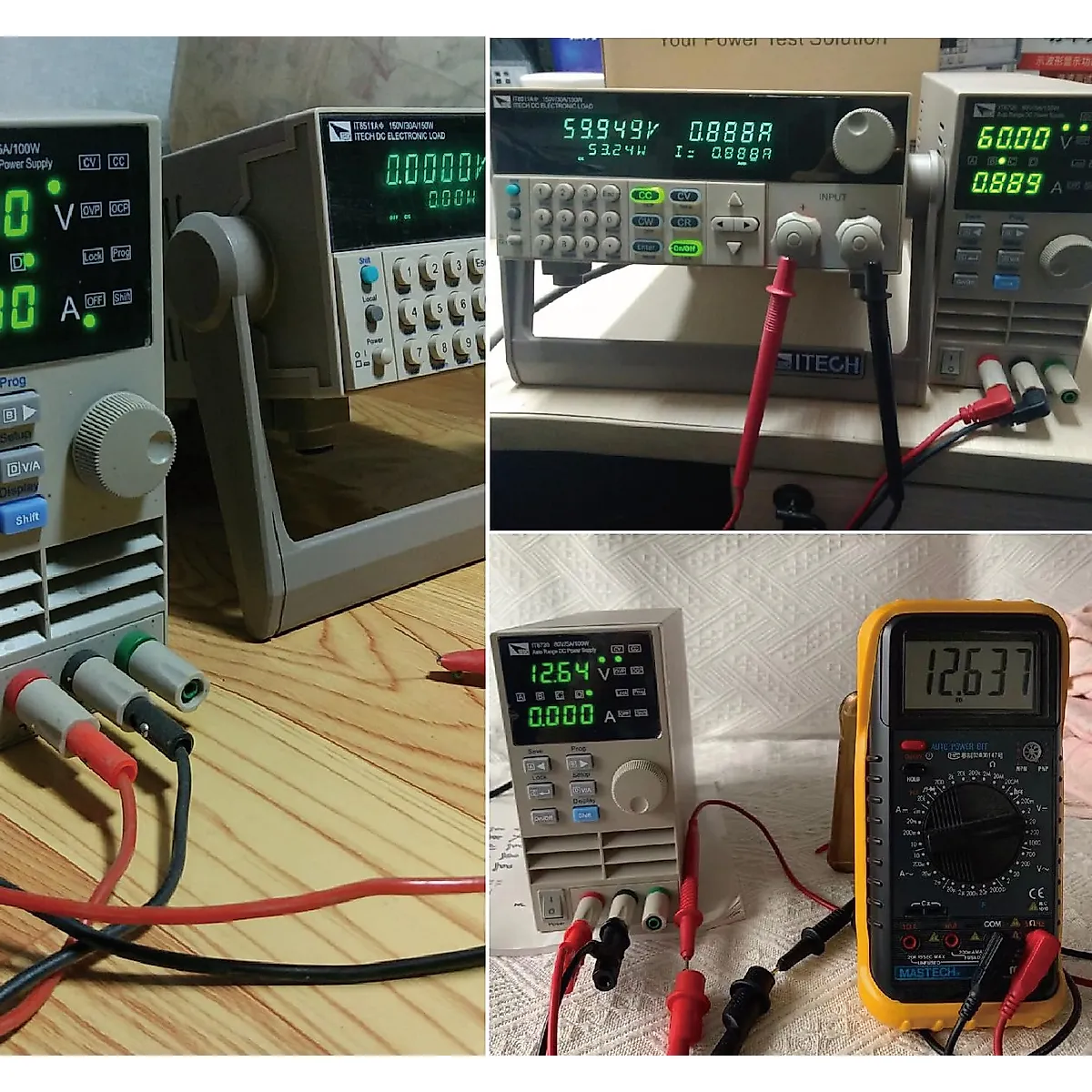ITECH Variable DC Power Supply 60V/8A/180W Lab Bench Power Supply Adjustable with Memory Function CC & CV Coarse and Fine Adjustments IT6721