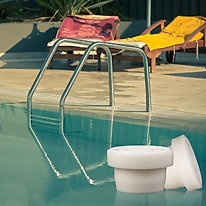 4 Pack Pool Ladder Bumpers for Inground Pool Steps Inside Plug Caps fit 1.9in Inner Diameter Ladder Tubing for Protect Swimming Pool Liner,White Rubber End Cap for Swimming Pool Ladder