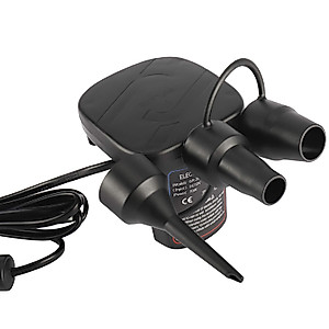 NovelBee Back Flocking Surface Car Travel Inflatable Mattress Air Bed Camping with 2 Air Pillows,Inflatable Pump and Handbag (Black)