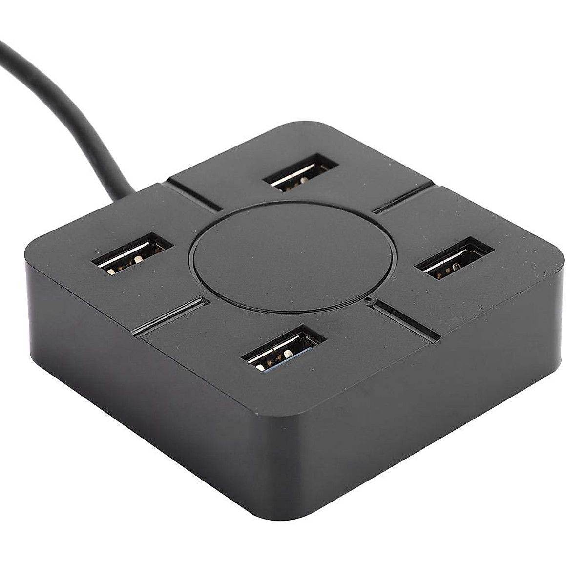Docking Station, Black USB Hub, Hub, USB3.0 High Speed Transmission for Keyboard U Disk for Mouse Card Reader(Black)