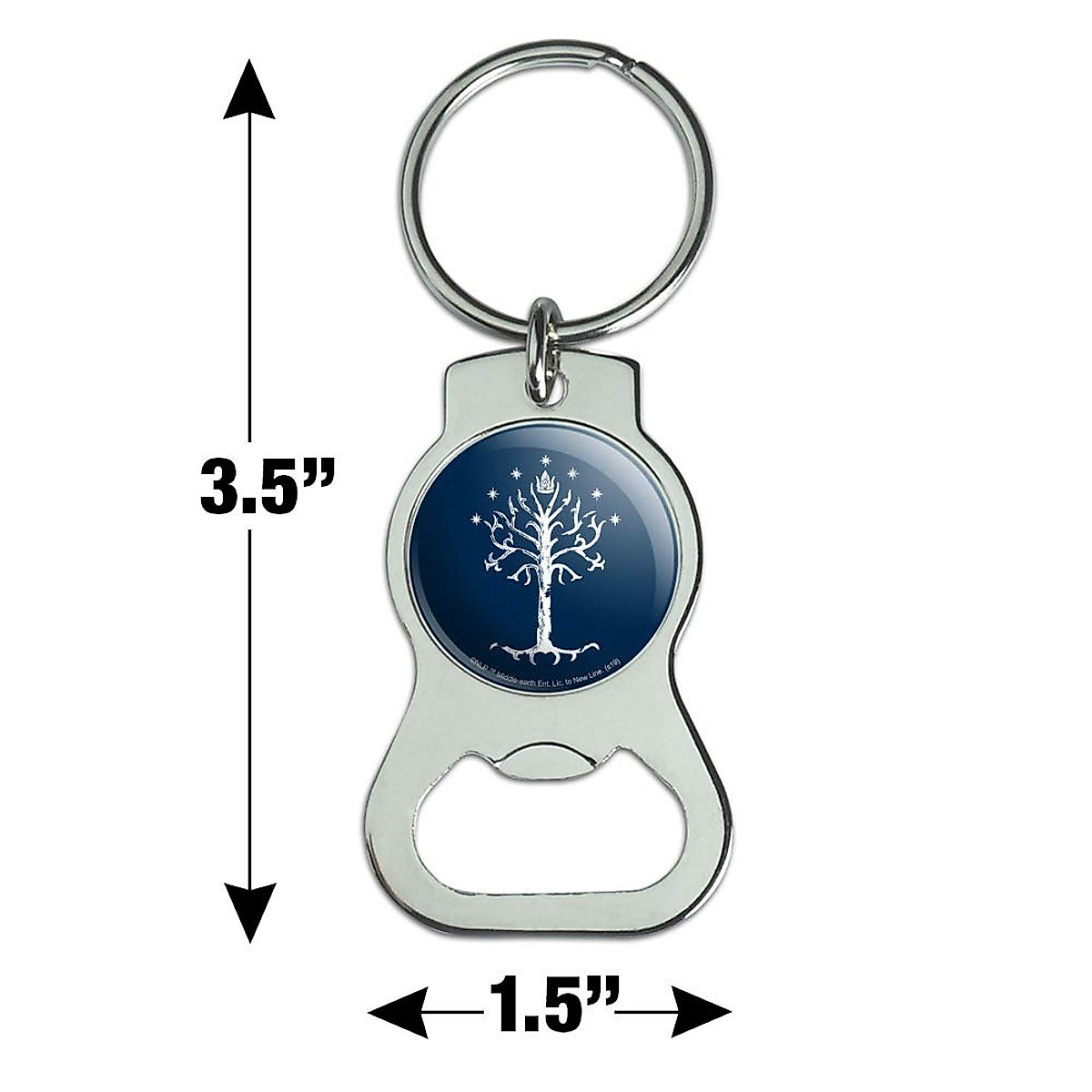 GRAPHICS & MORE The Lord of The Rings Tree of Gondor Keychain with Bottle Cap Opener
