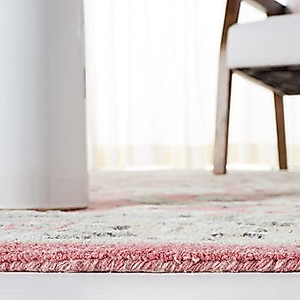 SAFAVIEH Glamour Collection 8' x 10' Pink / Beige GLM628U Handmade Premium Wool Area Rug