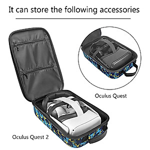 Akaigu Hard Travel Case Storage Case for Oculus Quest 2 All-in-one VR Gaming Headset and Controllers Accessories Carrying Bag (Blue)