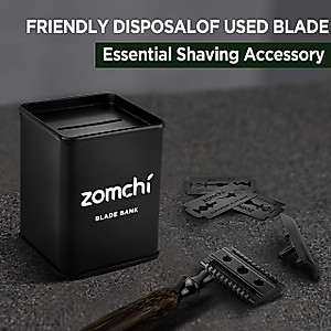 Zomchi Razor Blade Bank for Safety Razor Blade Storagement with 50 Counts Safety Razor Blades